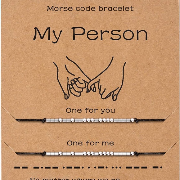 Jewelry | Morse Code Couple Matching Secret Message Handmade Adjustable Bracelet New | Poshmark